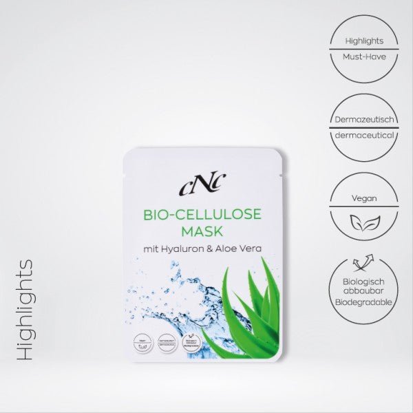 CNC Bio-Cellulose Mask mit Hyaluron & Aloe Vera – Doriana Cosmetics GmbH